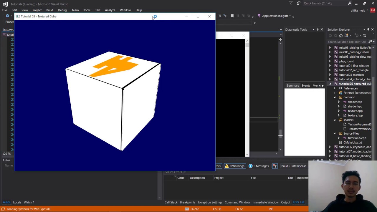 C++ OpenGL Tutorial - #5 A Textured Cube