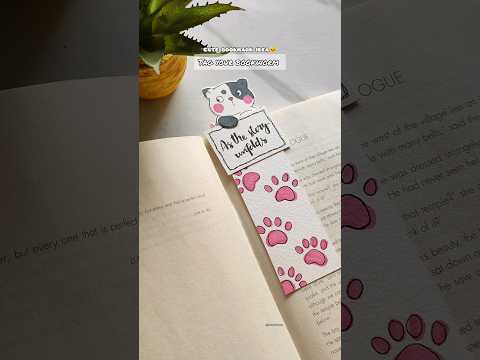 DIY cute bookmark ideas🐱 #art #bookmark #diy #craft #cute #youtubeshorts