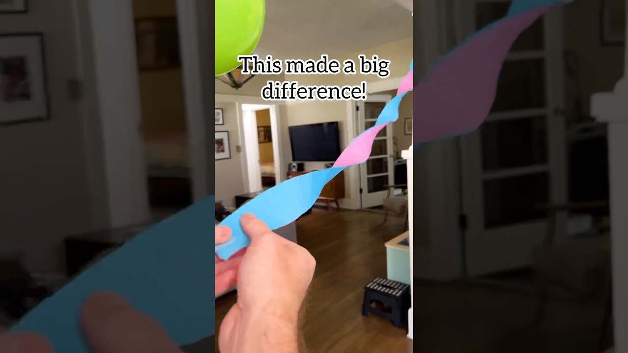 Use chopsticks to effortlessly hanging multiple colors of streamers! #celebration #newyear #party
