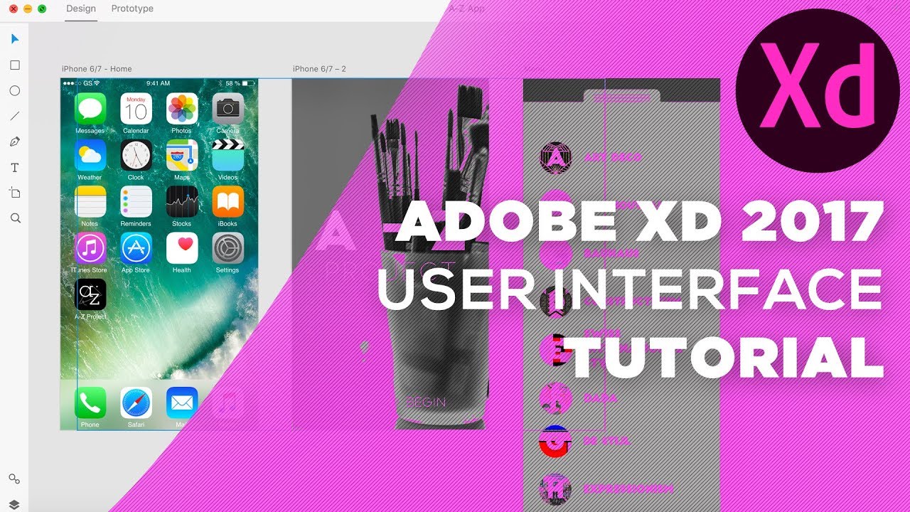 Adobe XD (2017) Basic User Interface Tutorial
