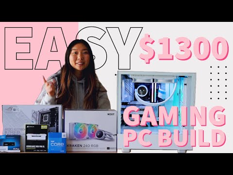 aesthetic white gaming pc | building with the new nzxt h5 and kraken 240 rgb for the first time