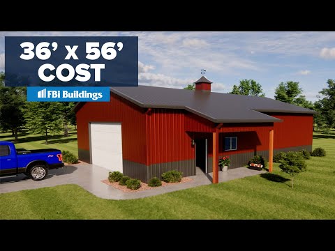 Pole Barn Garage Cost: 36’ x 56’ x 12’