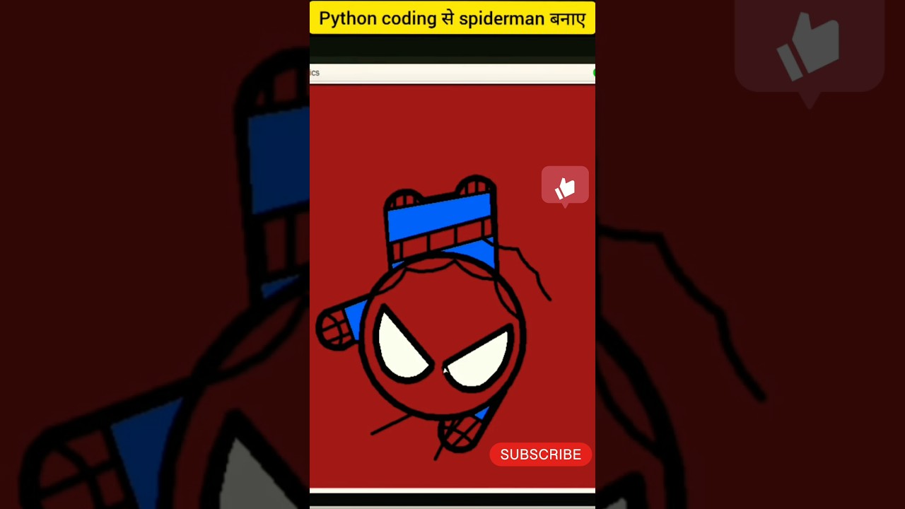 Create a Spiderman using pythoncoding Ipython programer| #tech #python #coding #viral #trending