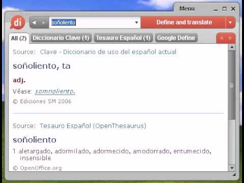 Definición de soñoliento