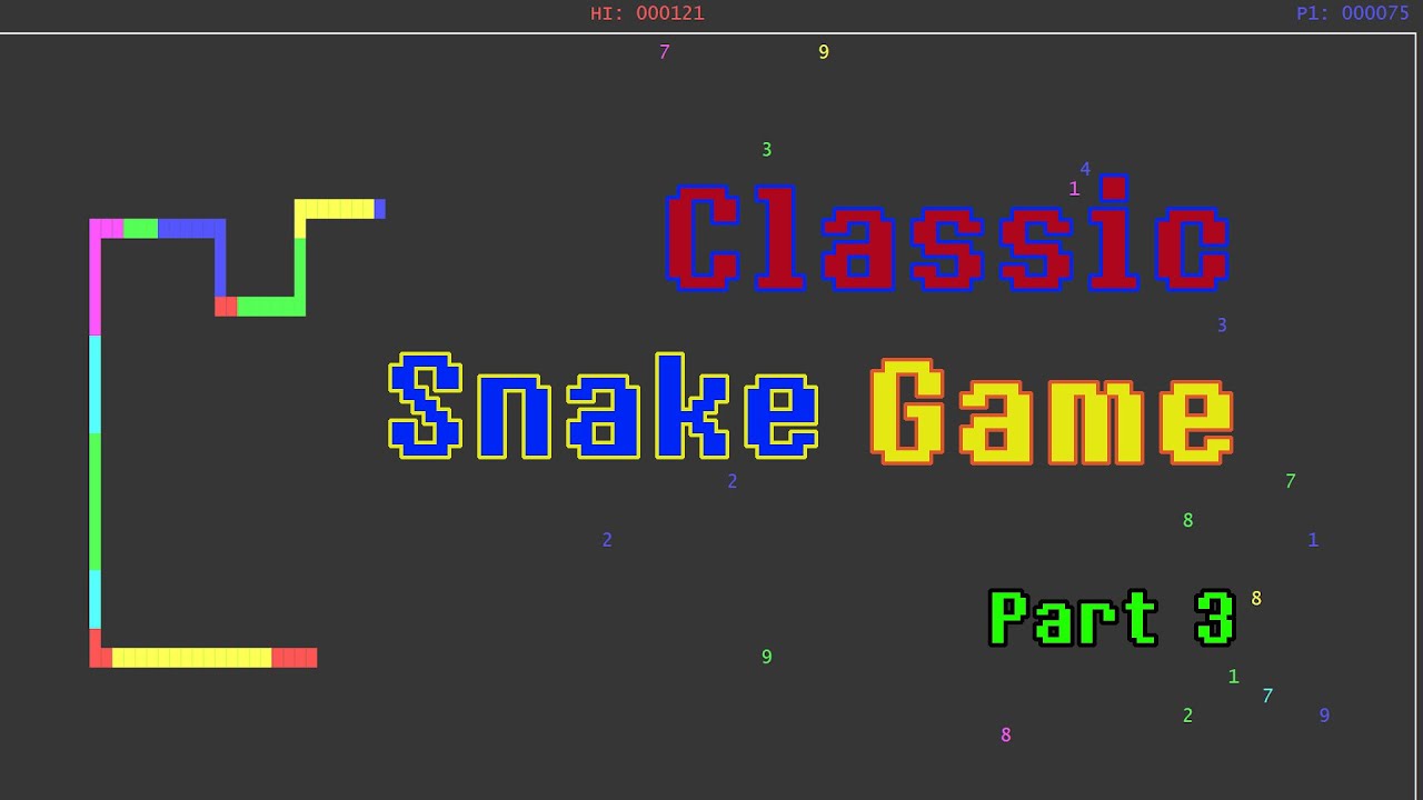 Classic Snake Game - Part 3 (Beginner Python Tutorial on Linux)