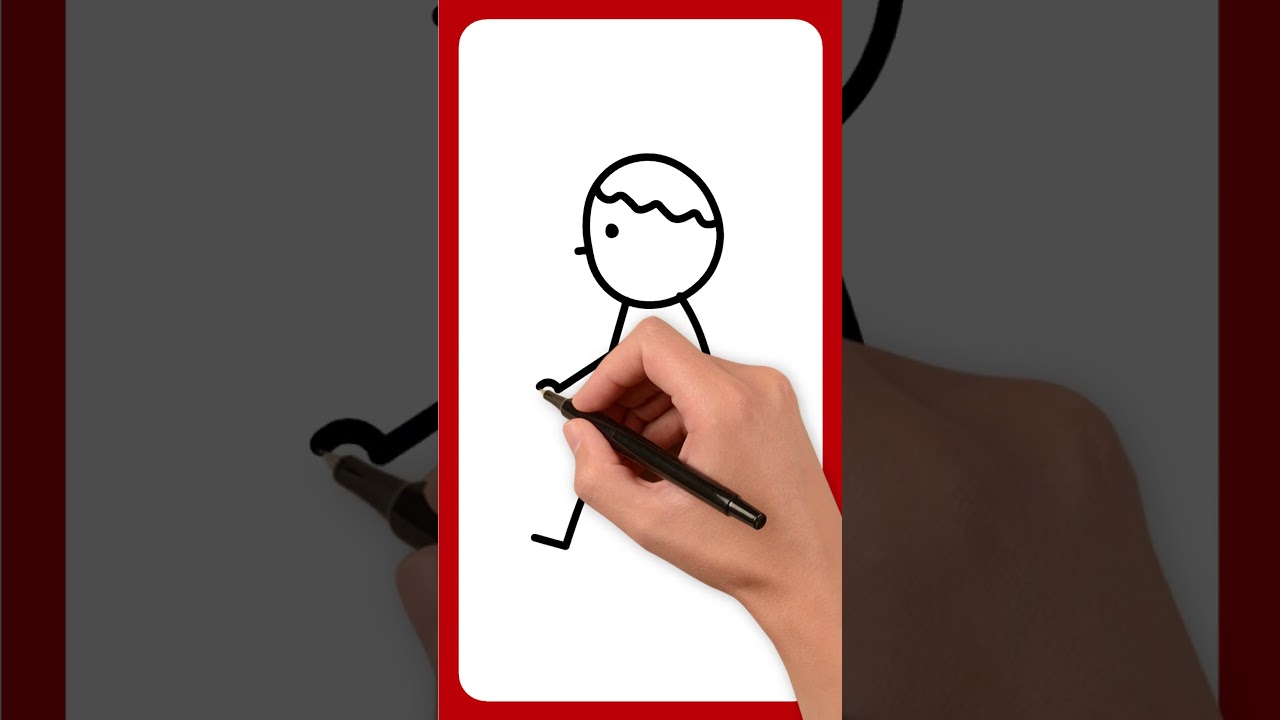 How to draw a walking kid? #artforkids #draw #easydrawing #cutedrawing #drawingforkids
