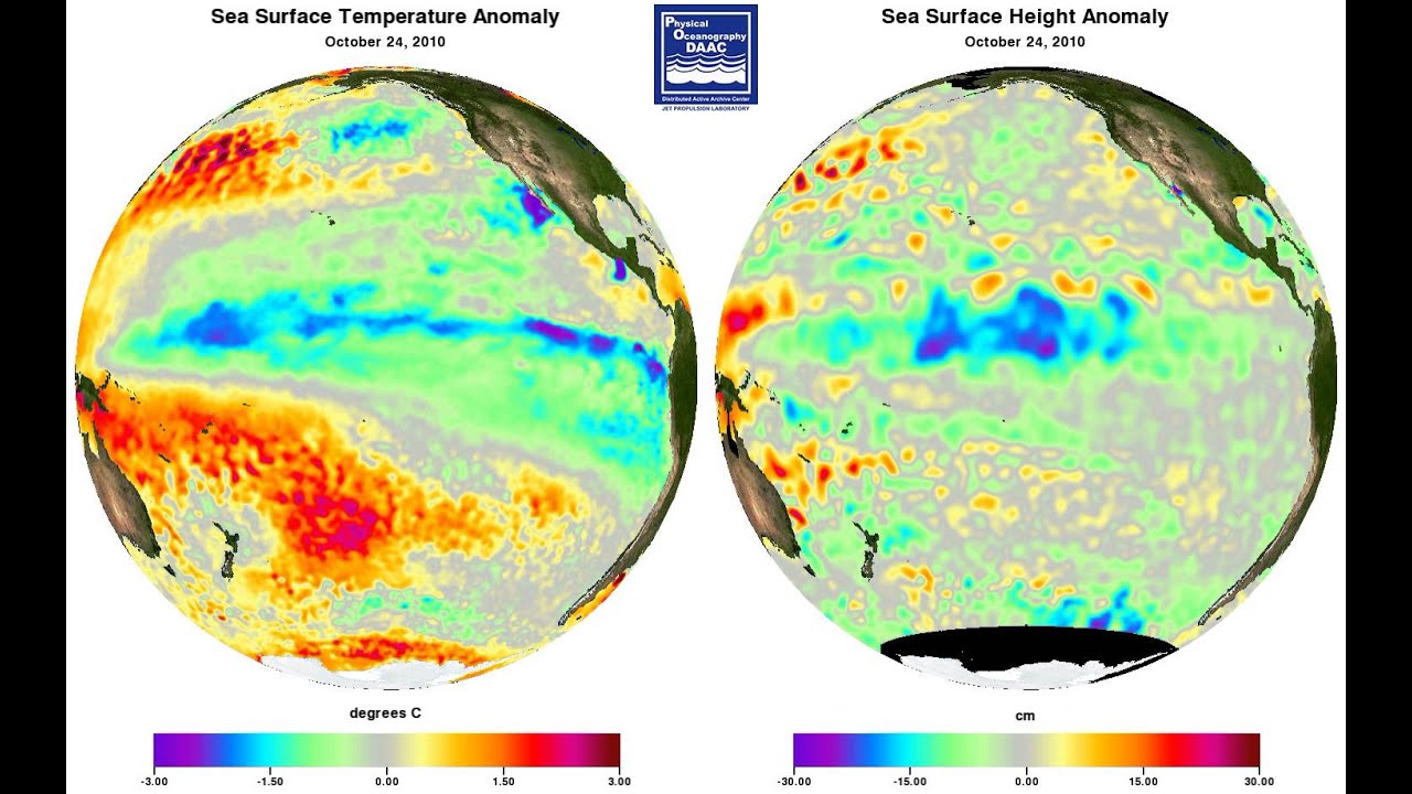 La Niña: Sea Surface Temperature and Sea Surface Height Anomalies