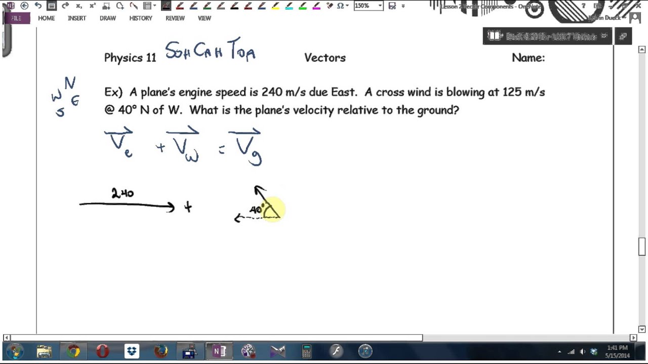 Physics 11 U7L2 Vector Components Part 2