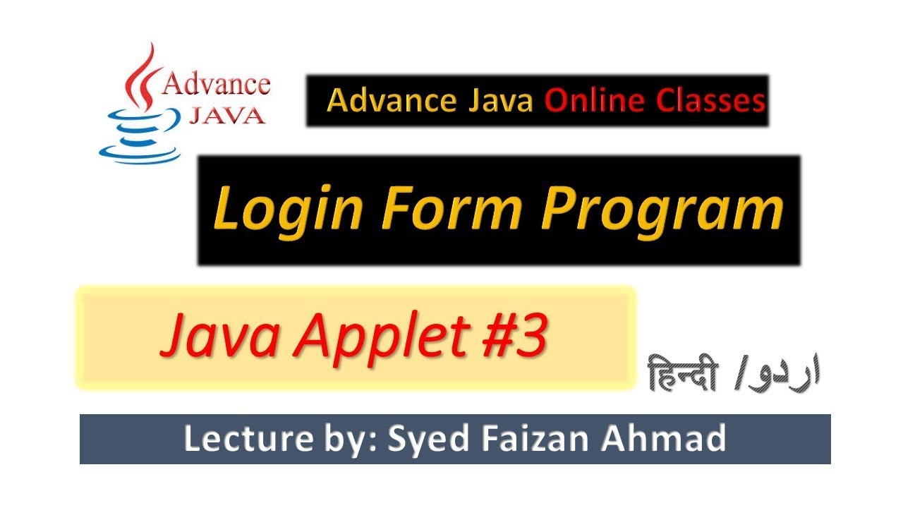 How to create Login form in Java Applet using Netbeans | Applet Program | Java Applet  | Use of AWT