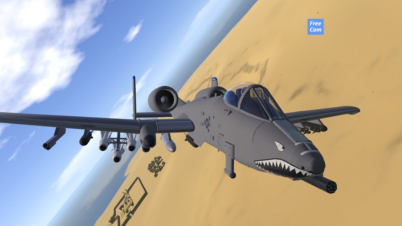 A-10 Warthog attacks Convoy !!   (simpleplanes)