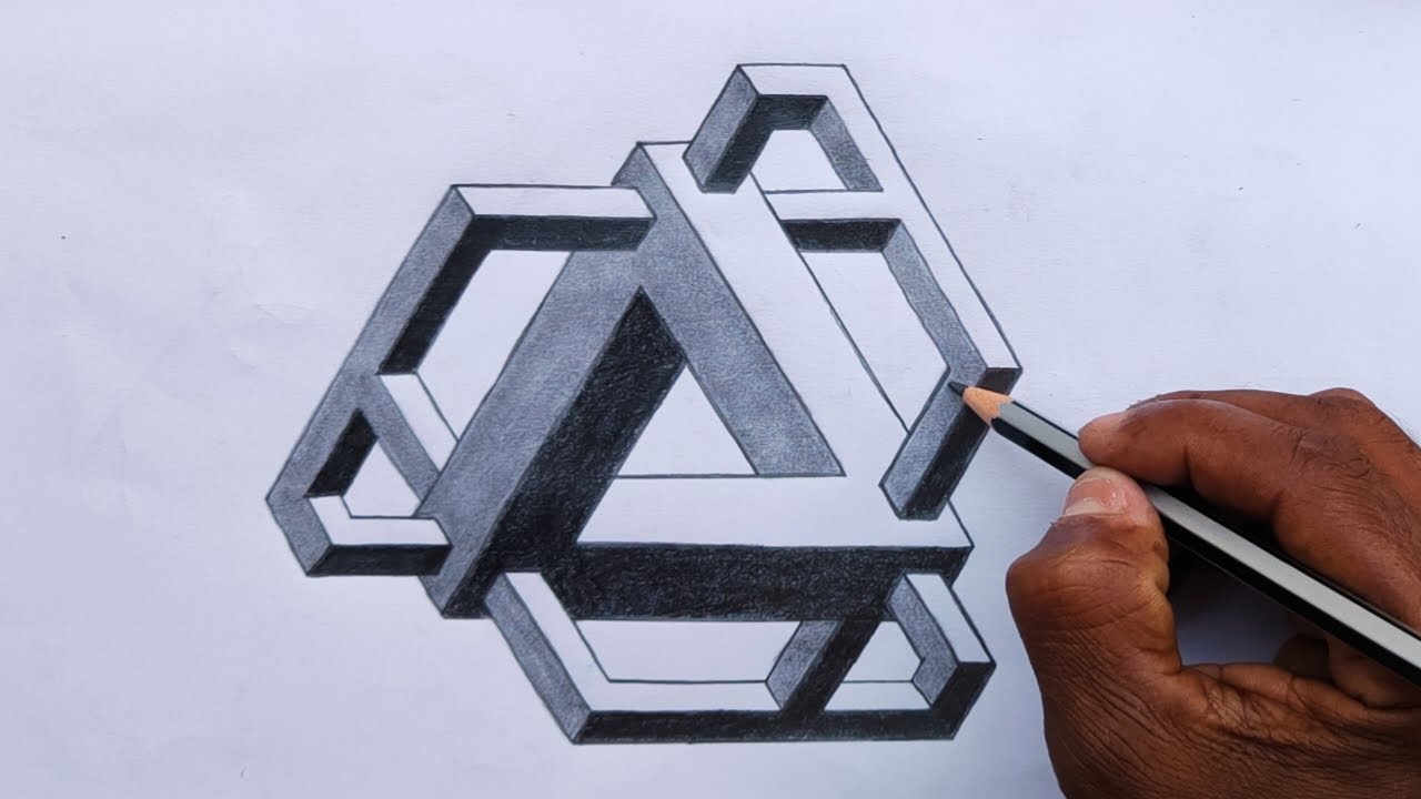 How To Draw a 3d Impossible !! Behance !! 3d Drawing Pencil Easy Step By Step !!