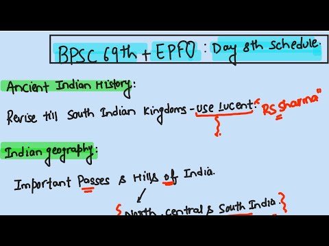 BPSC 69th & EPFO Day 8th Schedule | @iaspcssimplified