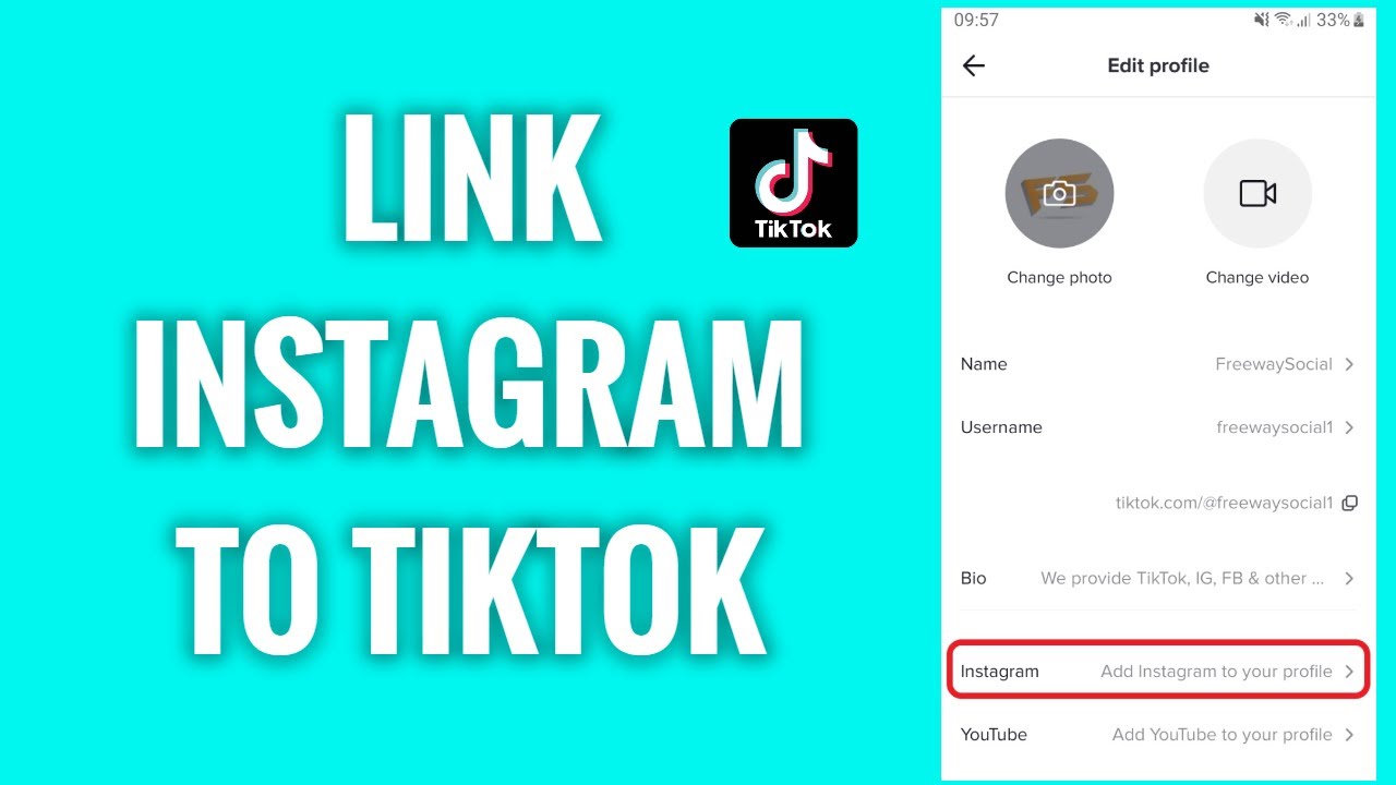 How To Add Instagram Link To TikTok Account
