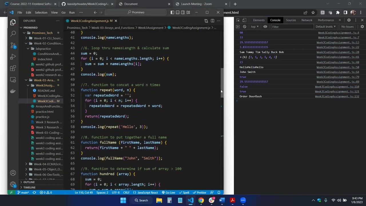 Promineo Tech Week3 Coding Assignment