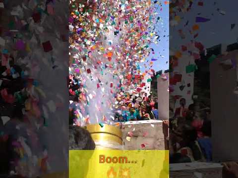 How Co2 Paper confetti machine work π₯π₯πππ£ | #confettiparty | #shorts