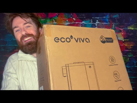 Unboxing $100 OFF EcoViva MATE4 UV Countertop Reverse Osmosis Water Filter System : Good Tech Cheap