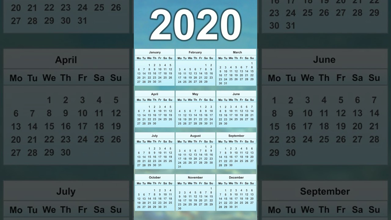 2020 Calendar