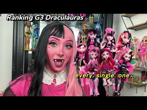 Ranking Every Single Generation 3 Monster High Drac Doll So Far + Draculaura cosplay! || Dolloween!