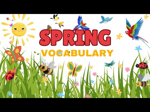 Spring Vocabulary for Kids | Flashcards | Learn Fun Spring Words with Happy Kiddie Fun! 🌸☀️🐦