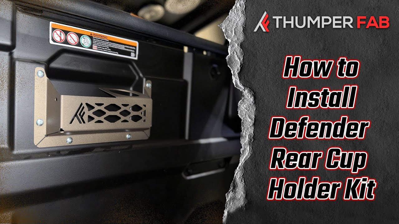 How to Install Can-Am Defender Cup Holders & Storage Rear Seat| Thumper Fab