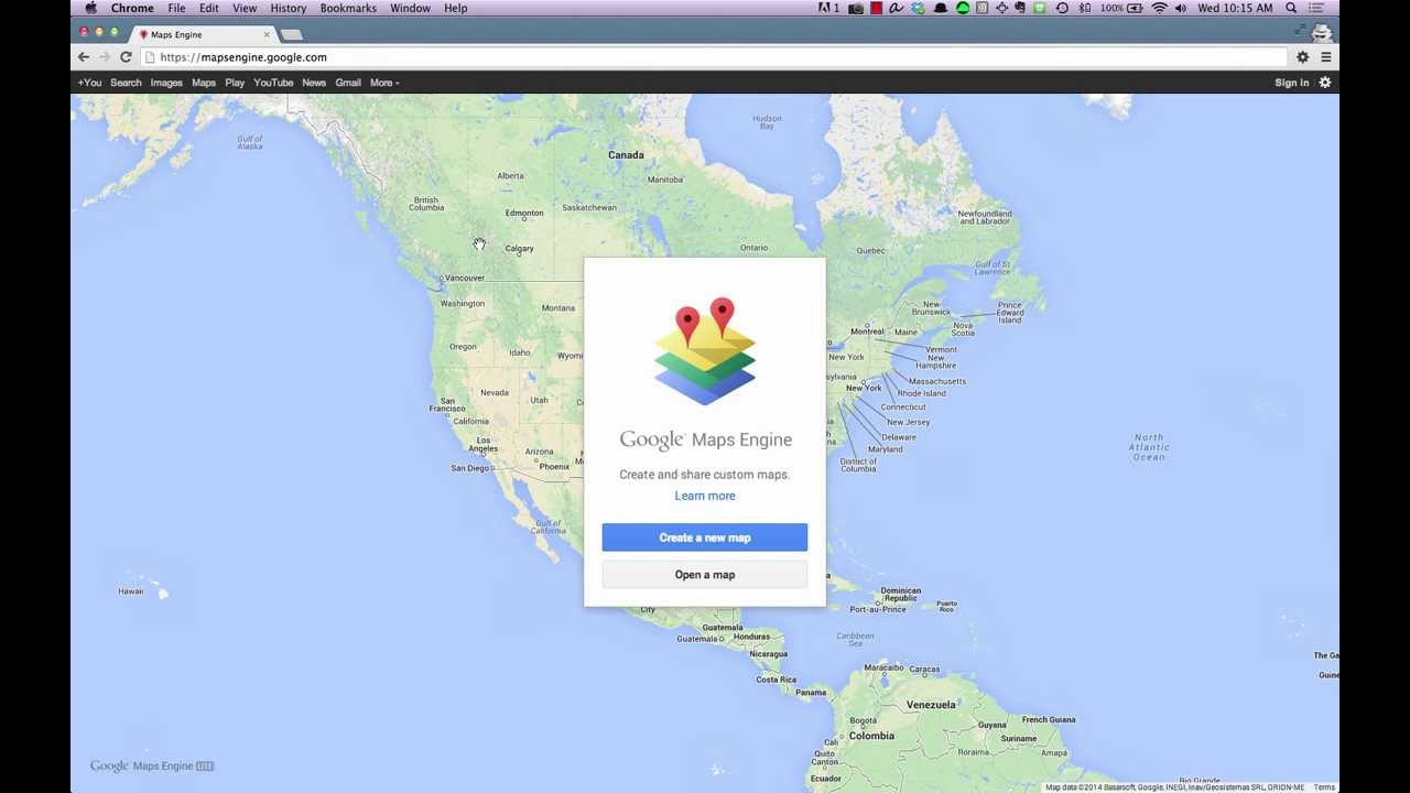 Google Maps Engine - Open a Map