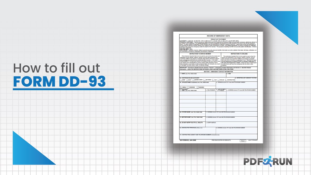 How to Fill Out Form DD-93 | PDFRun