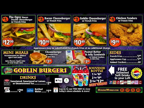 Goblin Burgers Digital Menu Board