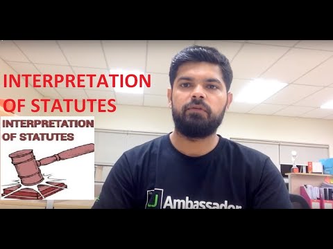 Interpretation of Statutes