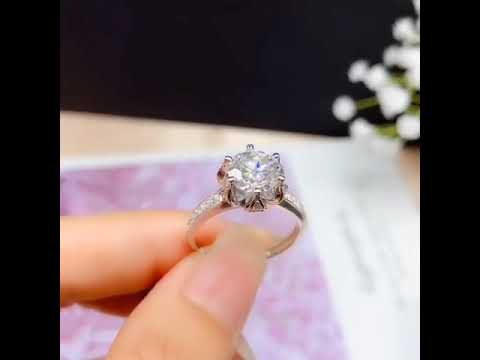Valentine's Day 20% OFF. Round Cut, 1~3 Carat Natural Moissanite Engagement/Wedding Ring