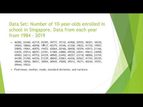 Finding measures of center and spread in Excel (mean, median, mode, standard deviation, variance)