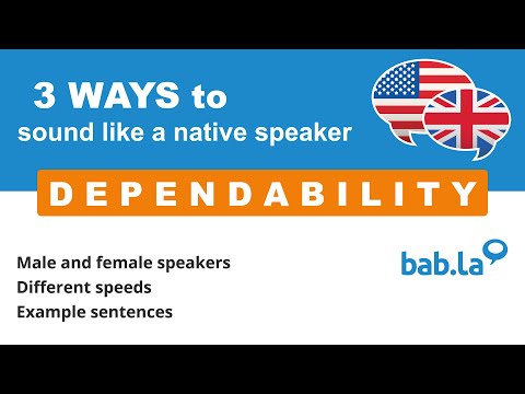 DEPENDABILITY pronunciation | Improve your language with bab.la