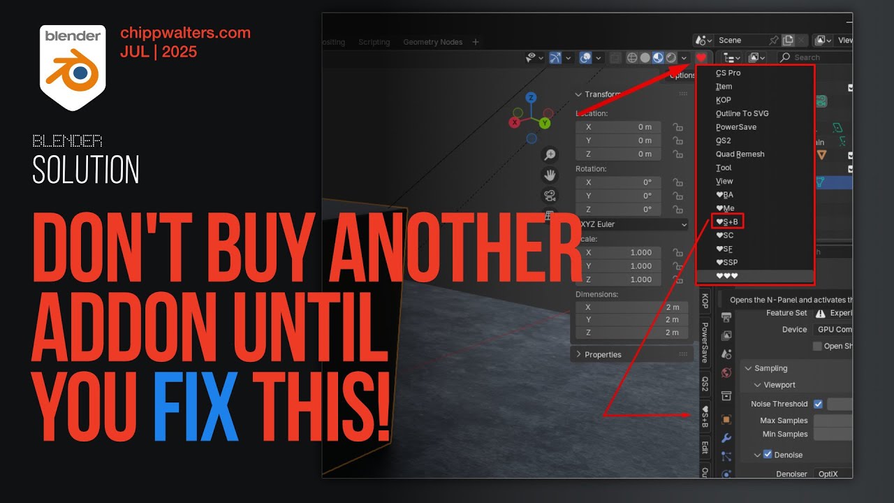 Finally! N-Panel fix for Blender