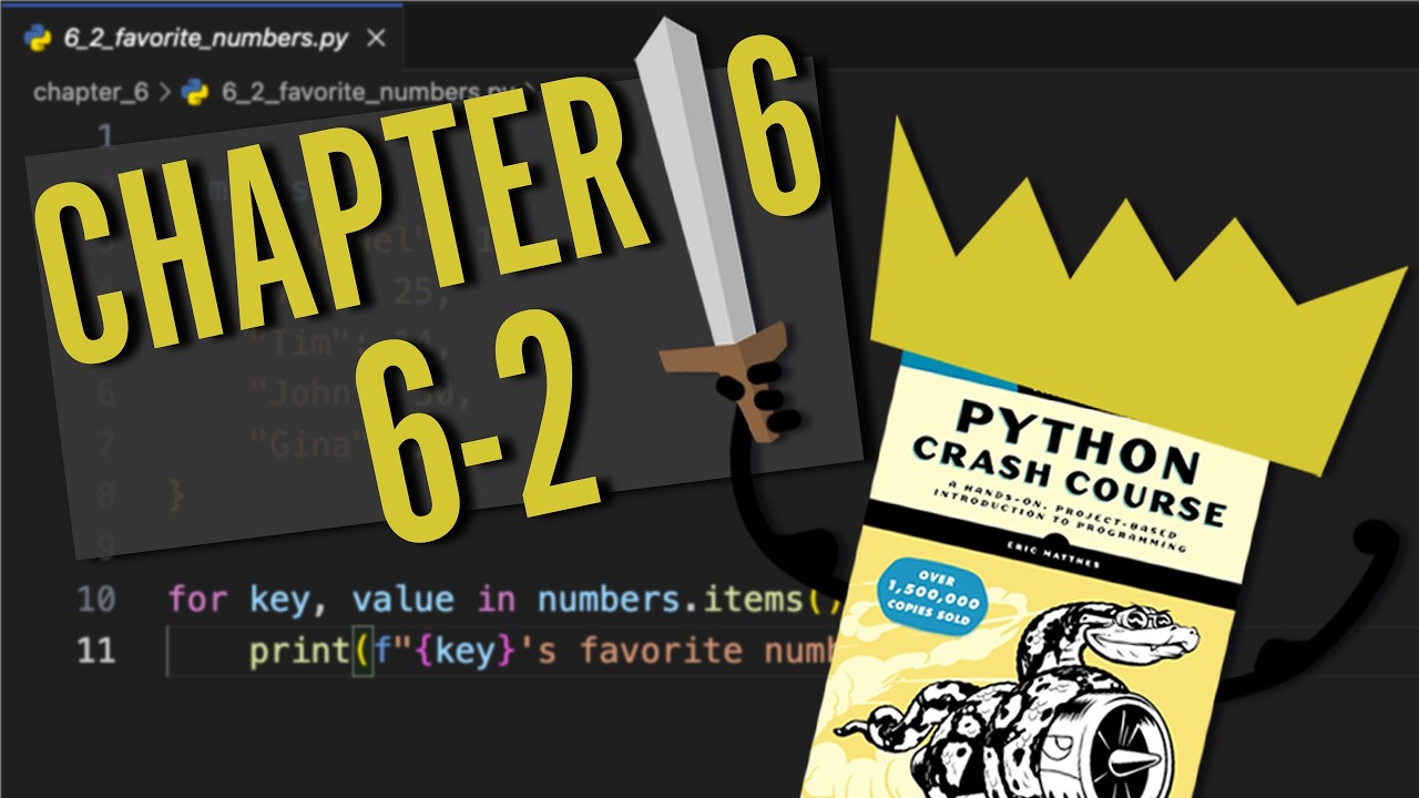 Python Crash Course: Chapter 6 | Try It Yourself 6-2 | Beginner Python Problem Walkthrough!