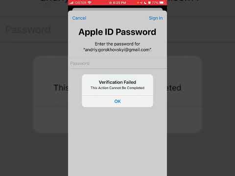App Store - Verification Failed - This Action Cannot be Completed