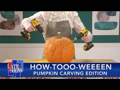Late Show's "How-Tooo-Weeeen: Pumpkin Carving Edition"