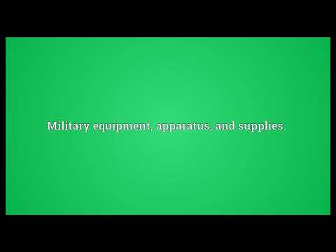 Materiel Meaning