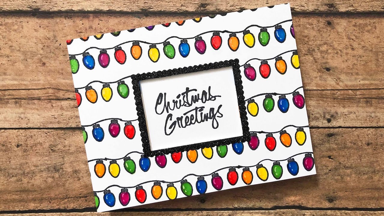 Easy Christmas Card with Only 2 Stamps