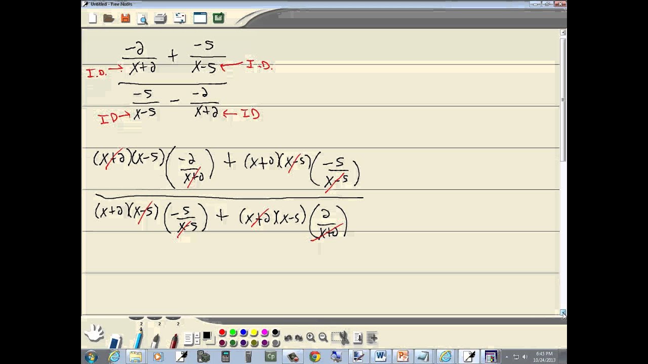Intermediate Algebra Homework - Complex Rational Expressions - Simplifying - P0729349