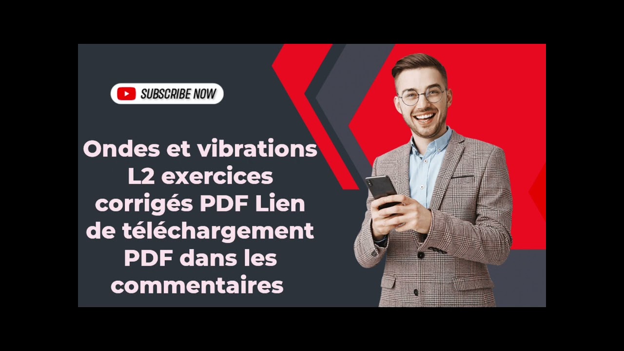 Ondes et vibrations L2 exercices corrigés PDF 💯📌Lien de téléchargement PDF dans les commentaires