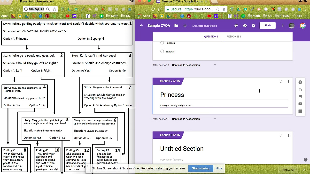 CYOA  Tutorial video