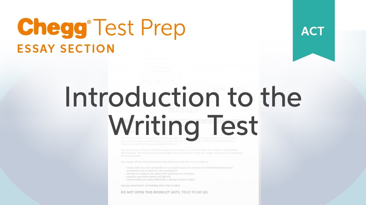 Introduction to the ACT Essay - Chegg Test Prep