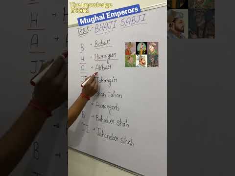 Mughal Emperors ! Mughal Emperors in India ! Mughal Emperors Trick ! #mughal #gk #shorts #ytshorts