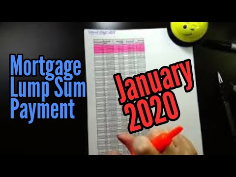 Mortgage Lump Sum Payment | First Lump Of The Year 2020 (-$70,821)