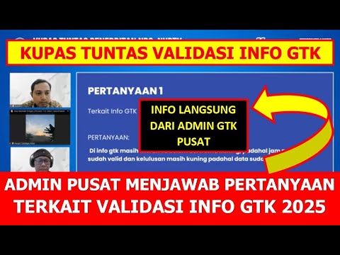 CENTRAL ADMIN ANSWERS REGARDING GTK 2025 INFO VALIDATION