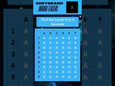 Find the Letter H in 5 Seconds