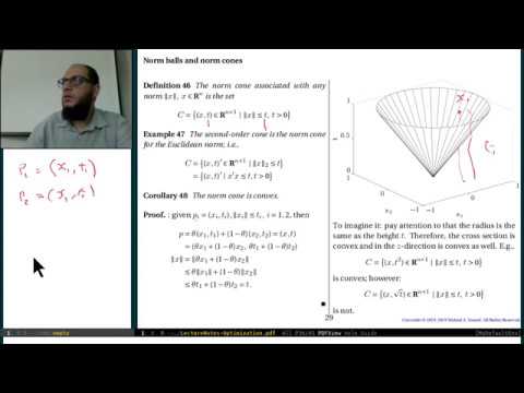 شرح 17 Convex Sets norm cones معتمد - منصة معارف