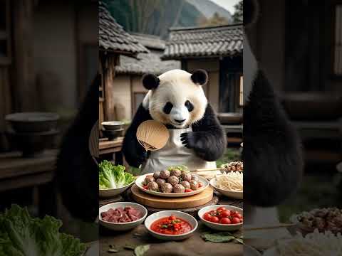 Nature. Cute baby animals. Panda. The life of a panda