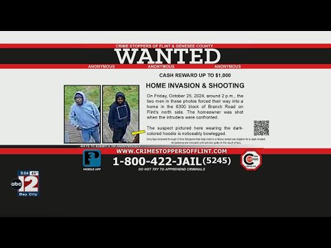 Police looking for suspects in home invasion shooting in Flint