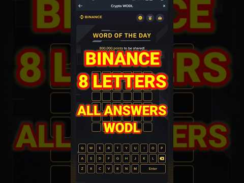 8 LETTERS Binance Word of the Day Answers। Today 23 June 2025। #binance #wotd #shorts