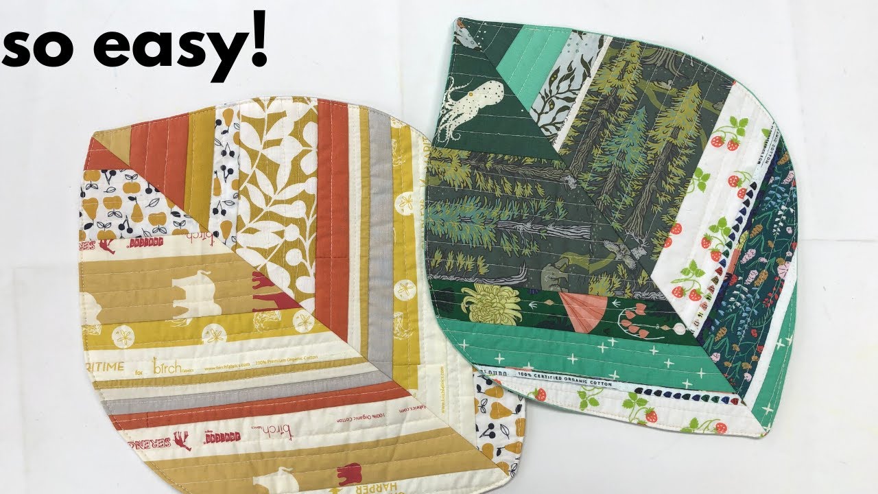 How to sew a leaf-shaped placemat - using just scraps!